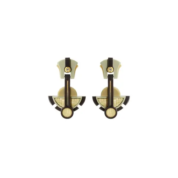 GISSA BICALHO Acrylic Dangle Earrings - Beige
