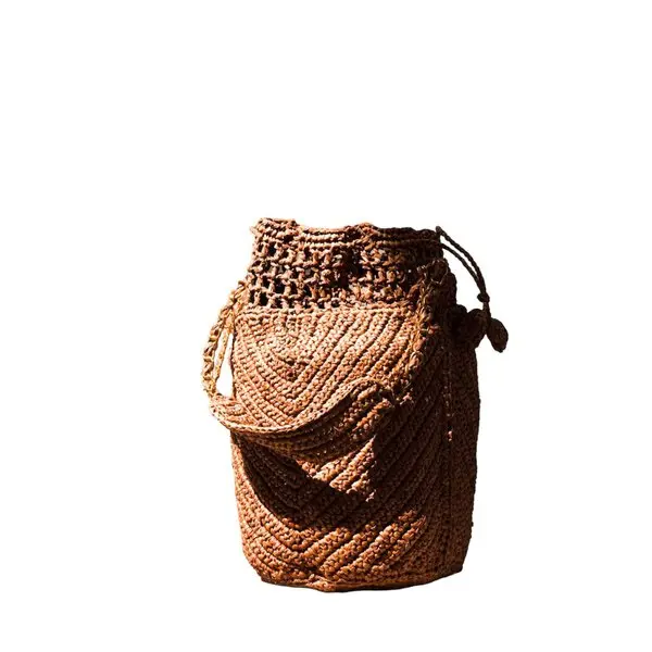 ZANATANY CONCEPTS Buckety Caramel Bag - Green