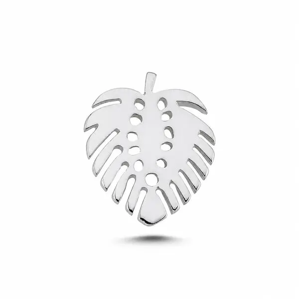 ECCE ARTISAN DIAMONDS Monstera Mini Pin - Silver