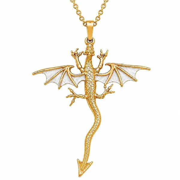 SIMON KEMP JEWELLERS Dragon Pendant In Vermeil On Silver - Gold