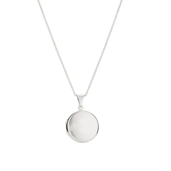 POSH TOTTY DESIGNS Sterling Round Locket Necklace - Silver