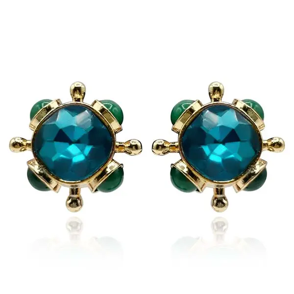 MICHAEL NASH JEWELRY Gold-plated Sputnik Earrings - Green/blue