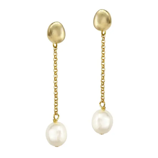 BIKO Paloma Pearl Drop Earrings - Gold