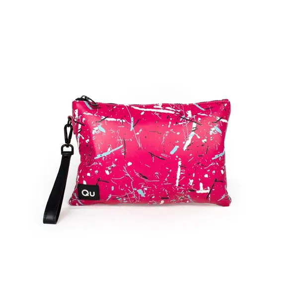 QU Chaos Printed Pouch - Pink