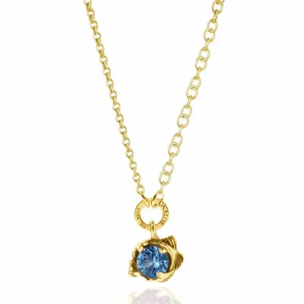 UNALOE Gold Vermeil Pendant Necklace - Gold/blue