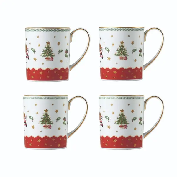 Twig New York Prouna My Noel Mug, Set Of Four - White