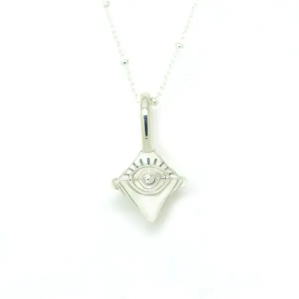 ETTA BURTON JEWELLERY Evil Eye Pendant Necklace - Silver