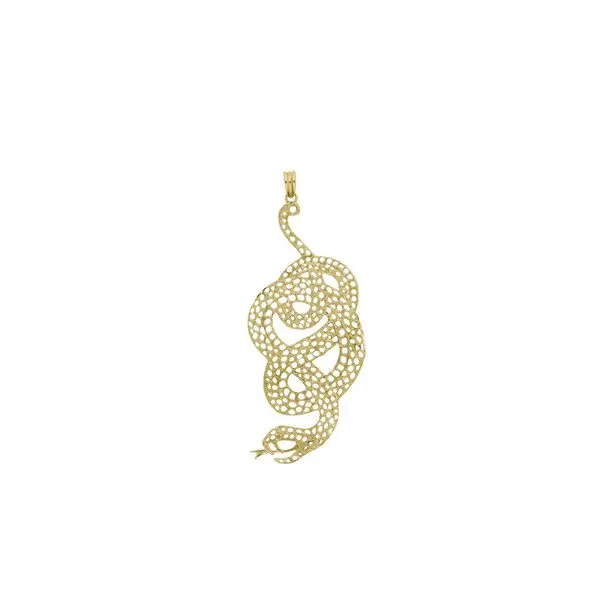 ZOE AND MORGAN Lacy Snake Charm - Gold