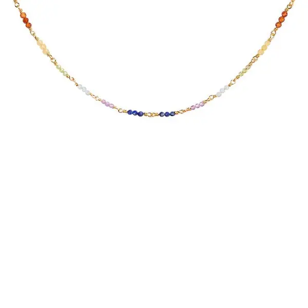 KARMA AND LUCK Spiritual Healing Chakra Choker Necklace - Gold