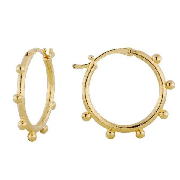 BERMUDA WATCH COMPANY Annie Apple Elsie Bobble Hoop Earrings - Gold