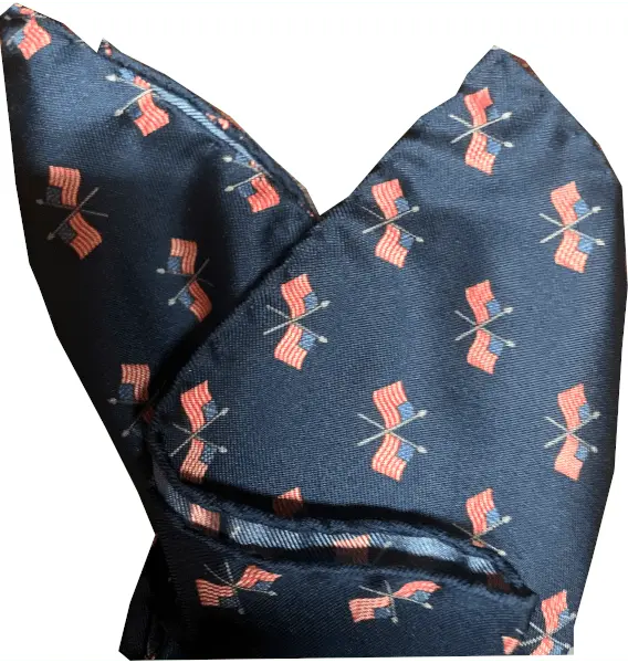 LAZYJACK PRESS Doodle Dandy Pocket Square - Blue