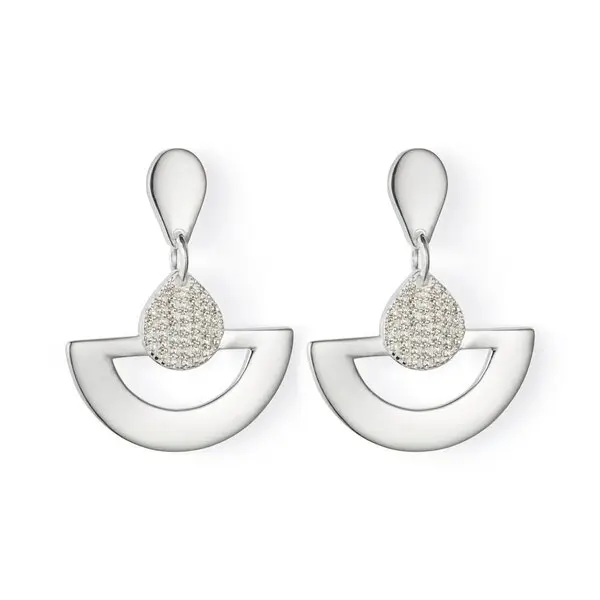 TOOLALLY Mini Fan Sterling Earrings - Silver