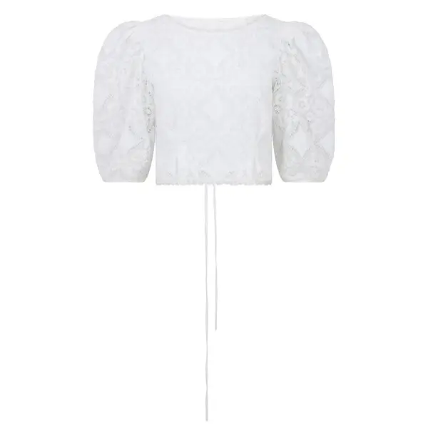 LISA THE LABEL Valentine Heart Crochet Top