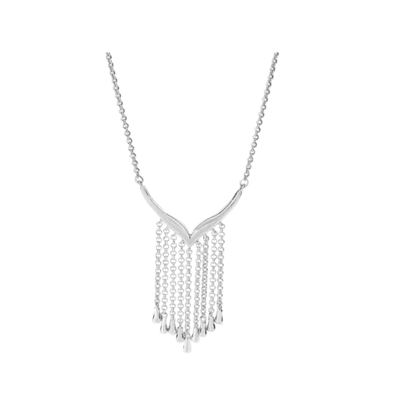 LUCY QUARTERMAINE Waterfall V Necklace - Silver