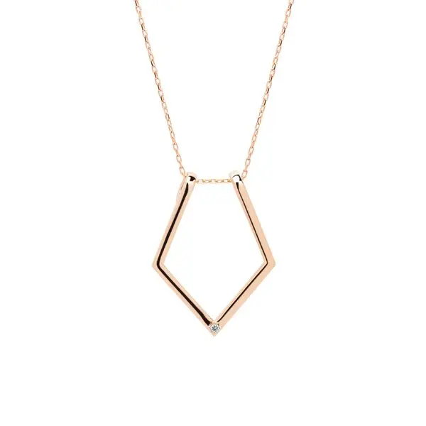 SPERO LONDON Sterling Silver Ring Holder Necklace - Rose Gold