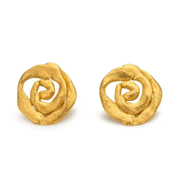 EVA REMENYI Origin Small Spiral Earrings - Gold