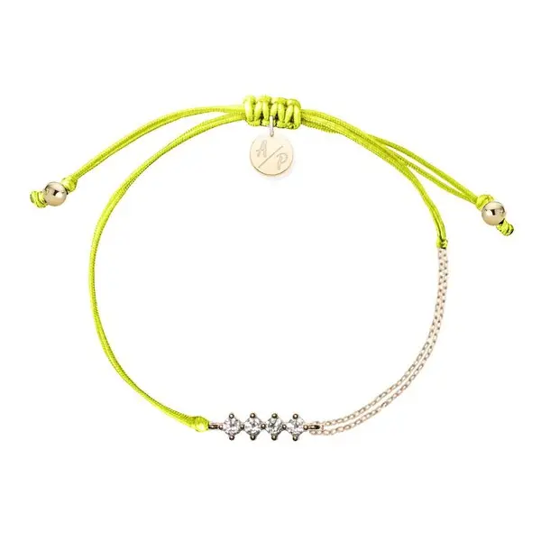 ADRIANA PAPPAS DESIGNS Cz Crystal Bar Bracelet - Yellow