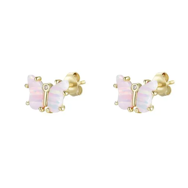 KAMARIA Butterfly Stud Earrings - Pink