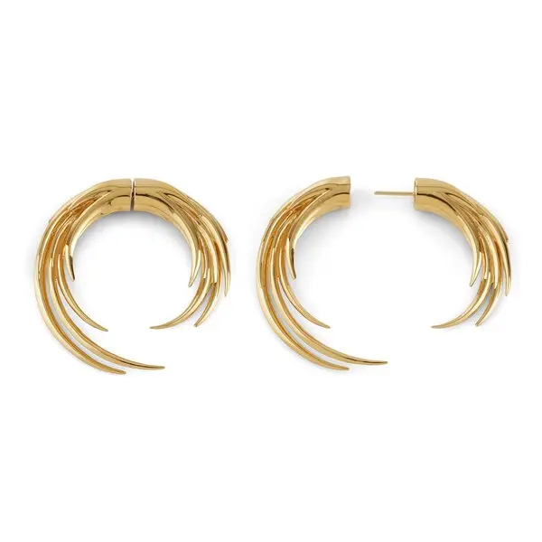 KASUN LONDON Flames Of Pyre Hoop Earrings - Gold