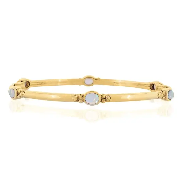 CHARLOTTE'S WEB JEWELLERY Holi Jewel Opal Bangle - Gold