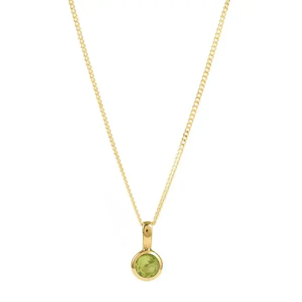 CHARLOTTE'S WEB JEWELLERY August Birthstone Vermeil Peridot Necklace - Gold