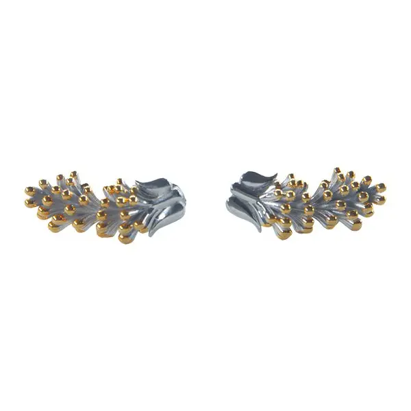 LAVANTA Alya Silver Earrings - Gray