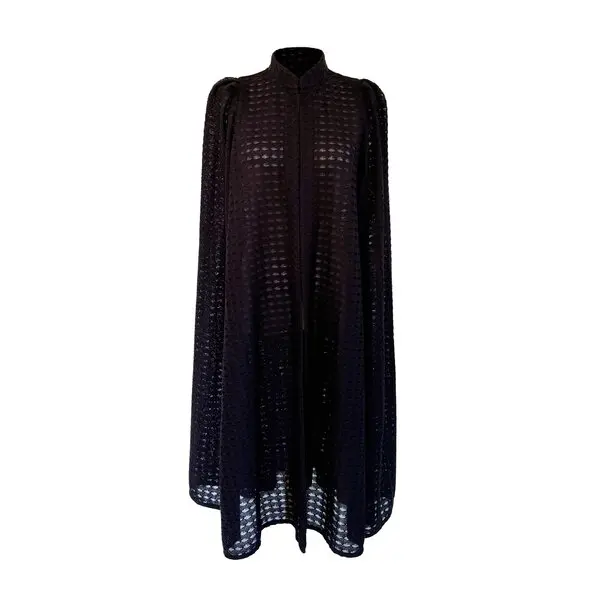 NINA NIEVES Shay Crochet Knit Cape