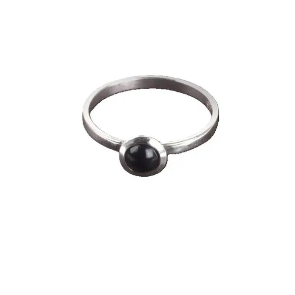 THE JEWELLERY STORE LONDON Black Onyx Ring In Sterling Silver - Black/silver