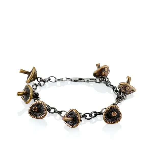 CARTOGRAPHY Psilocybin Mushroom Bracelet - Gold/silver/grey