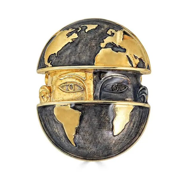 PASSIONATE PROTEST COLLECTION Earth's Conscience Pin - Black/gold