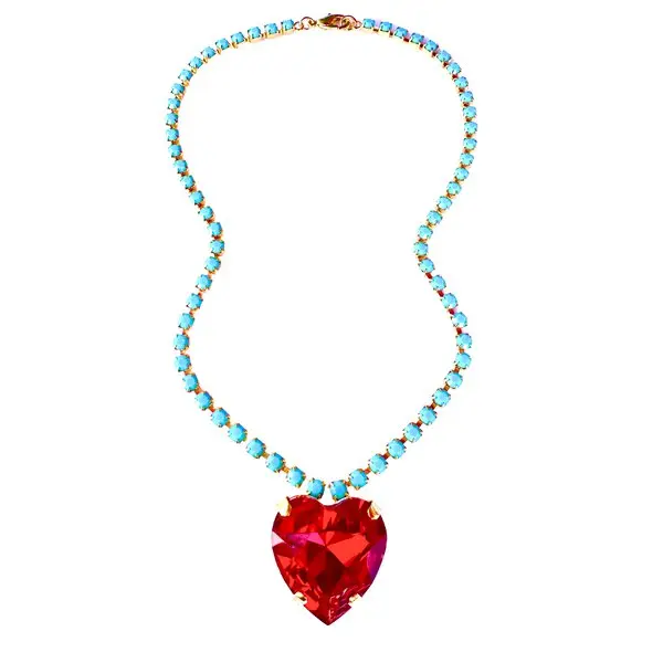 THE PINK REEF Heart Of The Ocean Ruby Necklace - Red