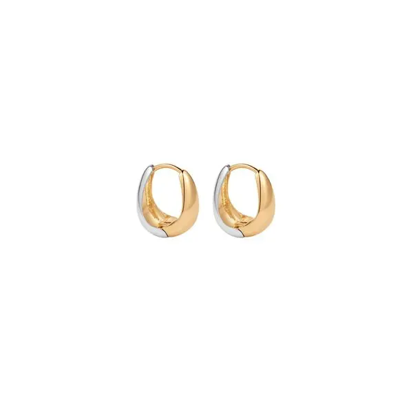VANCHI Gia Two Tone Hoop Earrings - Gold/silver