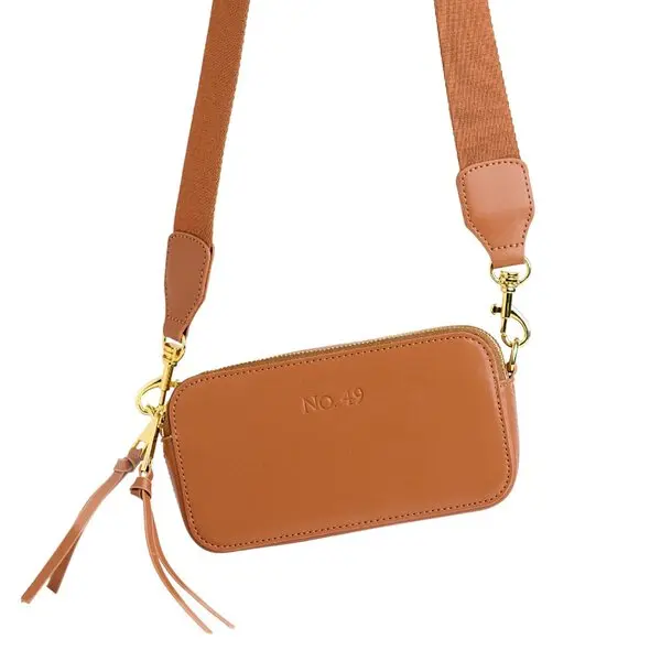 NO.49 HANDBAGS Kiki 2.0 Bamboo Crossbody Camera Bag - Brown