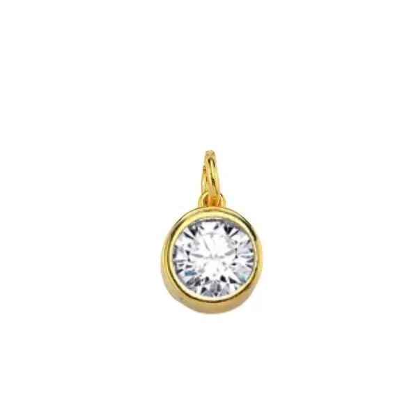 LINYA JEWELLERY Birthstone Charm - White