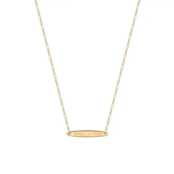 VANCHI Viva La Vida Bar Chain Necklace - Gold
