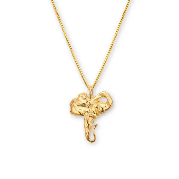 EVA REMENYI Elephant Pendant Necklace - Gold