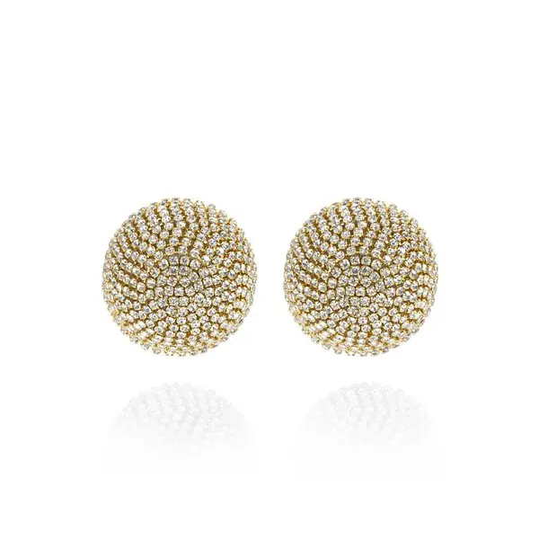 SAULE LABEL Gaia Glam Stud Earrings - Gold