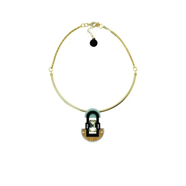 GISSA BICALHO Handmade Acrylic Pendant Necklace - White