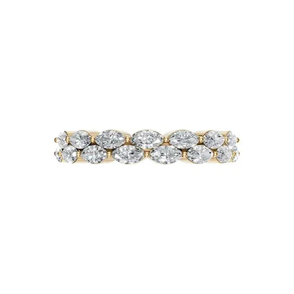 AYA FINE JEWELRY 14k Gold 0.75ct Lab Grown Diamond Marquise Band Ring - Yellow