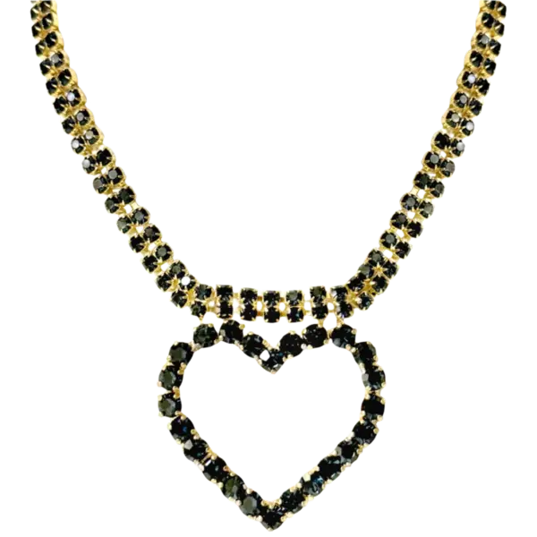 LAURA GRAY Crystal Heart Necklace