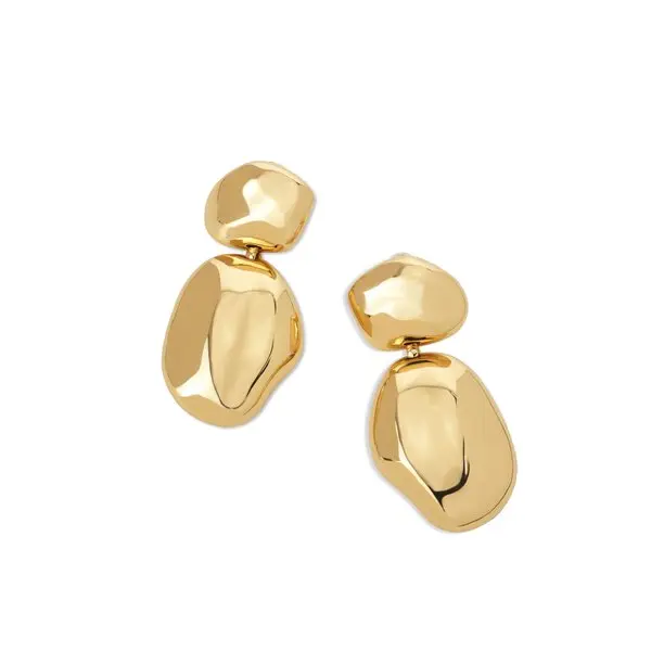 RETRO CHIC Lumina Orbit Dangle Earrings - Gold
