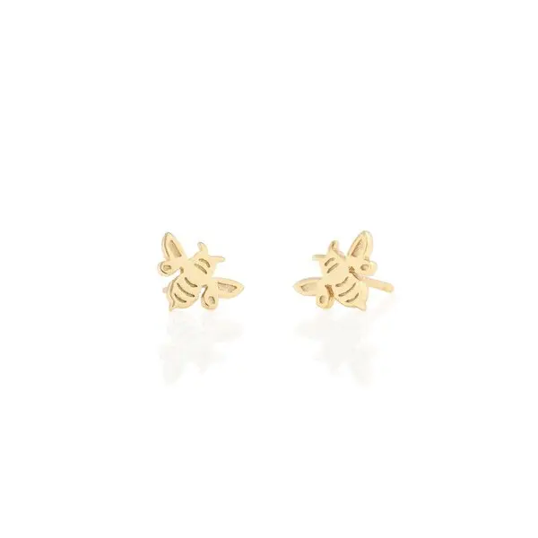 Kris Nations Bumble Bee Stud Earrings - Gold