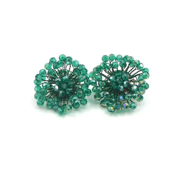 Fairchild Baldwin Beaded Clip-on Earrings - Green