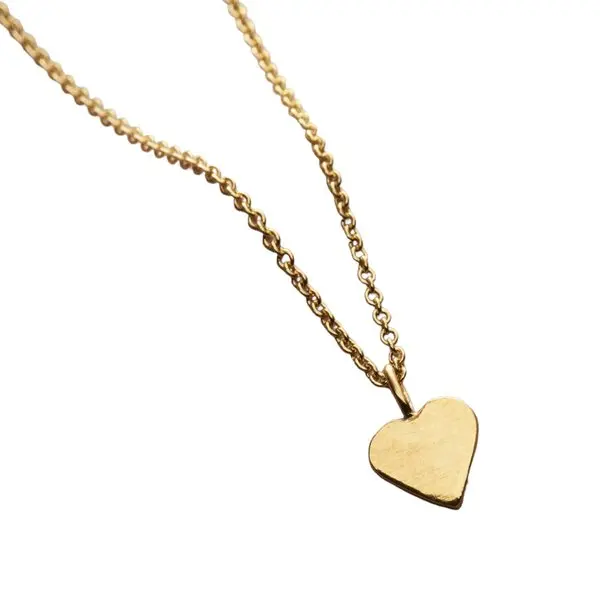 POSH TOTTY DESIGNS Yellow Plated Heart Charm Necklace - Gold