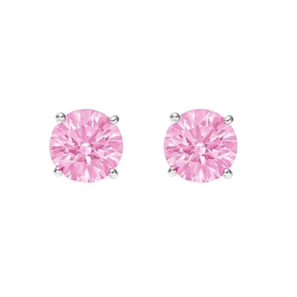 AUGUSTINE JEWELS Sterling Silver Pink Topaz Stud Earrings - Pink/silver
