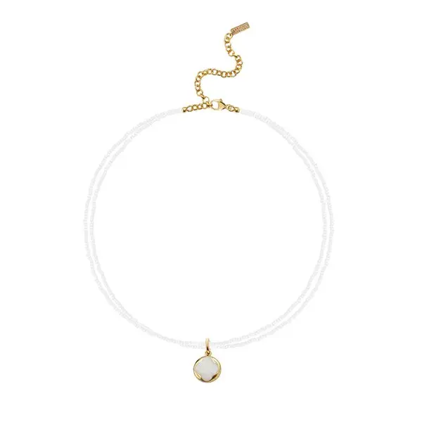 ADRIANA PAPPAS DESIGNS Mini Clover Choker - White