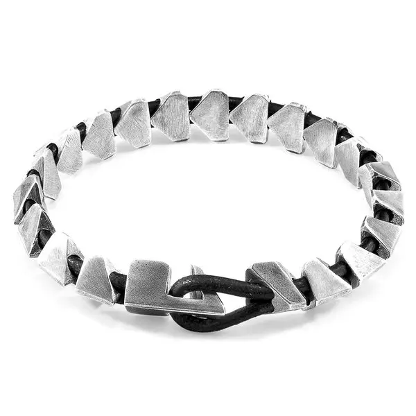 ANCHOR & CREW Raven Black Brixham Maxi Bracelet - Black/silver