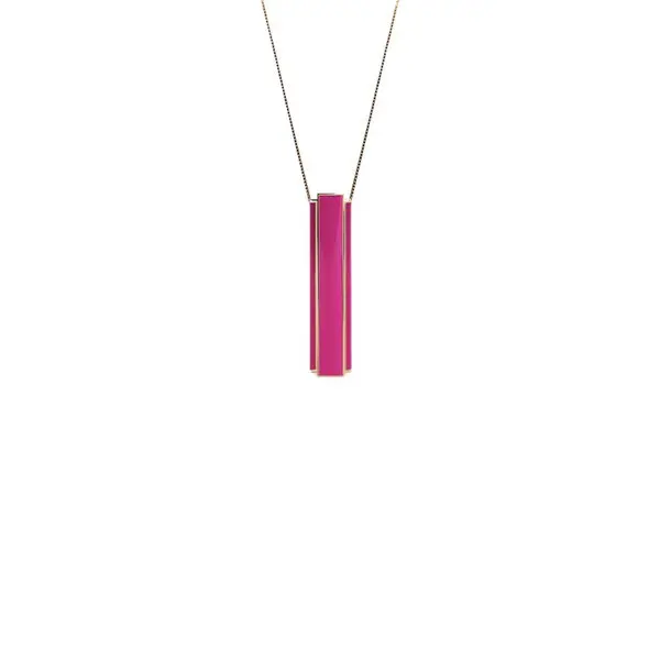 THE ROSE Resin And Gold Pendant Necklace - Gold/pink