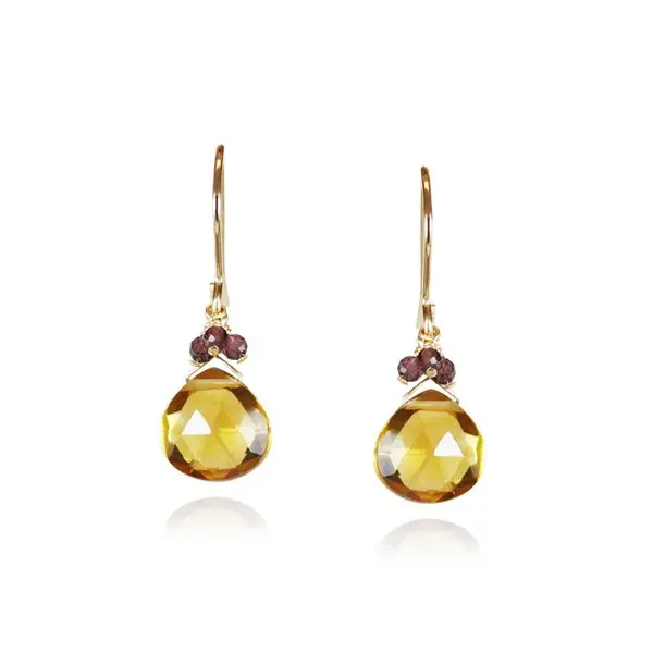 MOUNIR LONDON Golden Citrine Drop Earrings - Yellow