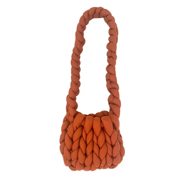 Pink Haley Zoey Cable Knit Shoulder Bag